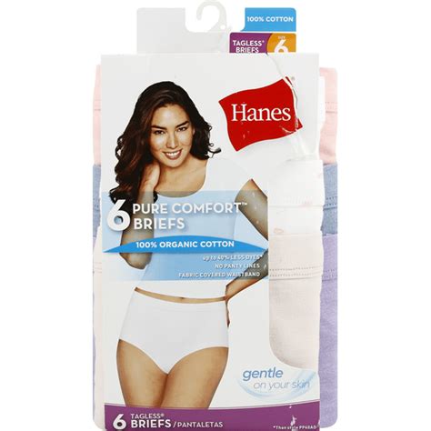 Hanes Tagless Briefs 100 Organic Cotton Size 6 6 Each Instacart