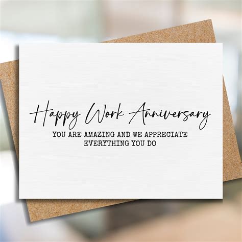 Happy Job Anniversary Card 100 Happy Work Anniversary Wishes Messages