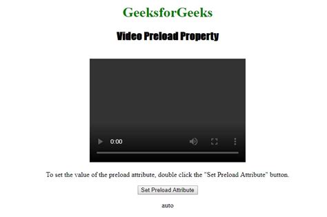 Html Video Preload用法及代码示例 纯净天空