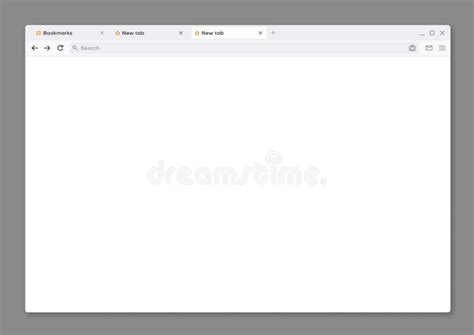 internet web browser window interface mockup page stock vector