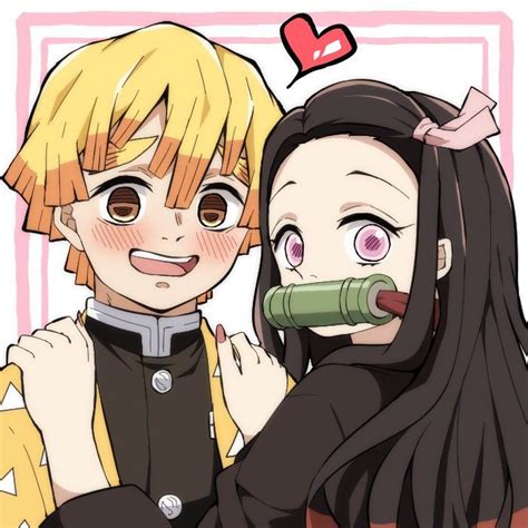 Zenitsu X Nezuko 💝⚡️🎀 In 2024 Cute Anime Character Anime Anime Demon