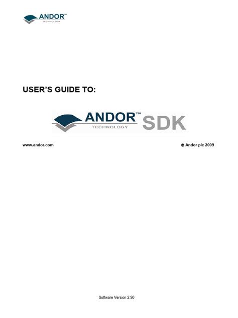 Andor Software Development Kit Pdf Camera Microsoft Windows