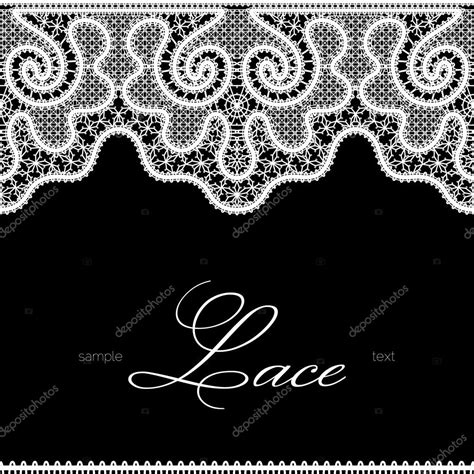 White Lace On Black — Stock Vector © Magenta10 21703667