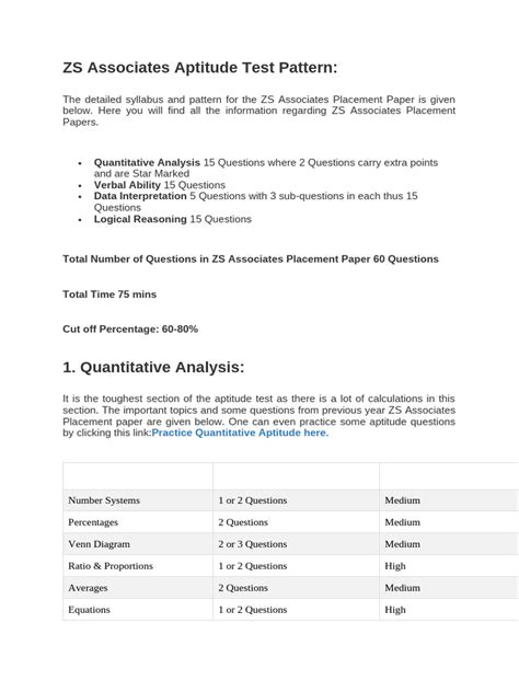 Aptitude Test Pattern Sample Ques Pdf Zinc Copper