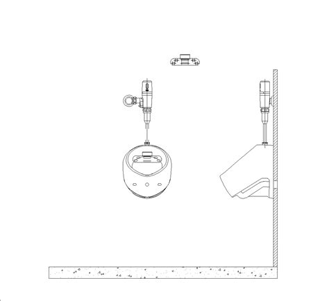 Compact Urinal Dwg Cad Block Free Download