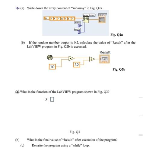 Solved Q2 A Write Down The Array Content Of Subarray In