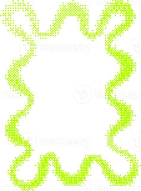 Pixel Pattern Texture Wavy Frame Bitmap Dotted Retro Abstract Border Neon Grainy Glitch Shape