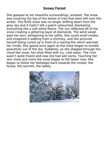Snowy Forest Setting Description Wagoll Teaching Resources