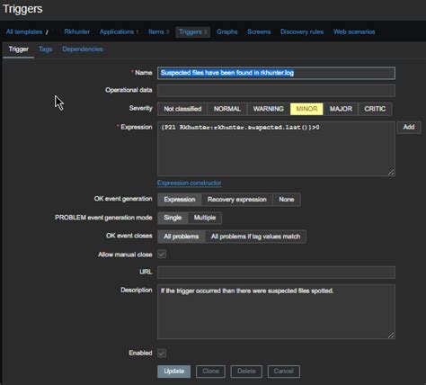 Zabbix Rkhunter Monitoring Check If Rootkits Trojans And Viruses Or Suspicious Os Activities Are