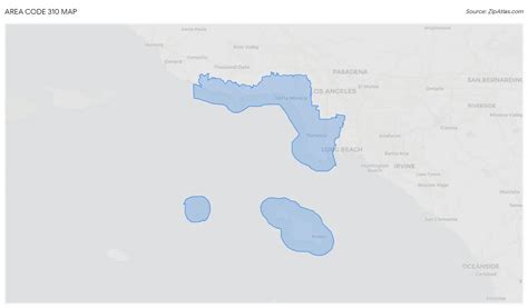 310 Area Code California 2023 Zip Atlas