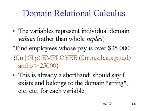 Domain Relational Calculus
