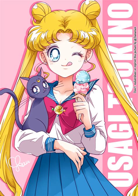 Tsukino Usagi And Luna Bishoujo Senshi Sailor Moon Drawn By Sarashina Kau Danbooru