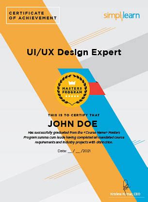 UI UX Design Certification Course Online Simplilearn