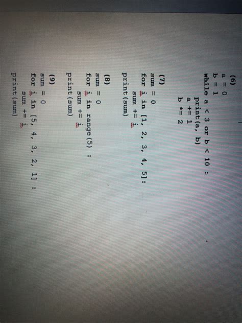 Solved Predict The Output Of The Following Code Segments