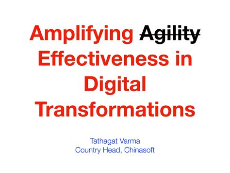 Amplifying Effectiveness In Digital Transformations Ppt