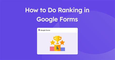How To Do Ranking In Google Forms
