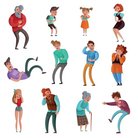 Laughing People Set Vector Illustration 2908676 Vector Art At Vecteezy