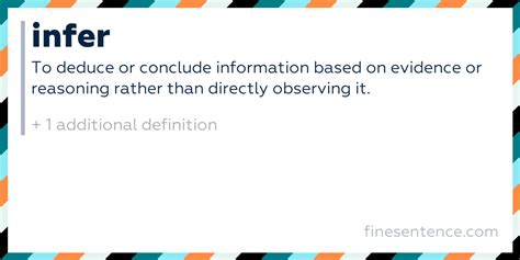 Infer Definition Meaning And Examples In English