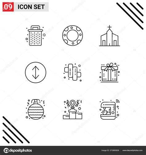 Modern Set Outlines Symbols Ecommerce Candy Christian Camping Arrows