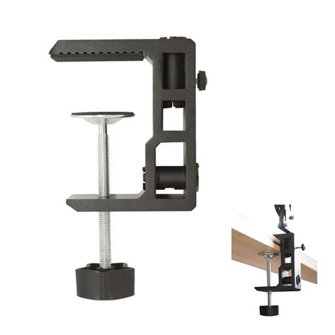 Meetrade Heavy Duty Two Way Aluminum Table Mounting Bracket Clamp Arm