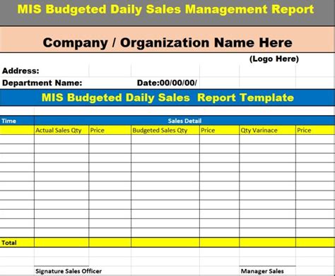MIS Management Report Templates Free Report Templates