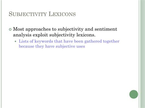 Ppt Subjectivity And Sentiment Analysis From Words To Discourse Powerpoint Presentation Id