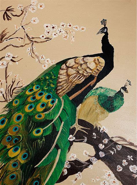 Peacock Print Matte And Glaze