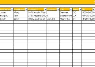 Address List Templates Office Templates