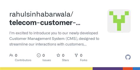 Github Rahulsinhabarwalatelecom Customer Management System Im