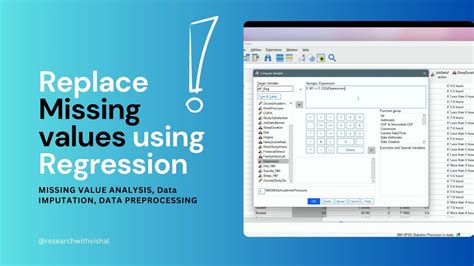 How To Replace Missing Values In Spss Data Imputation Using Regression Data Preprocessing 5