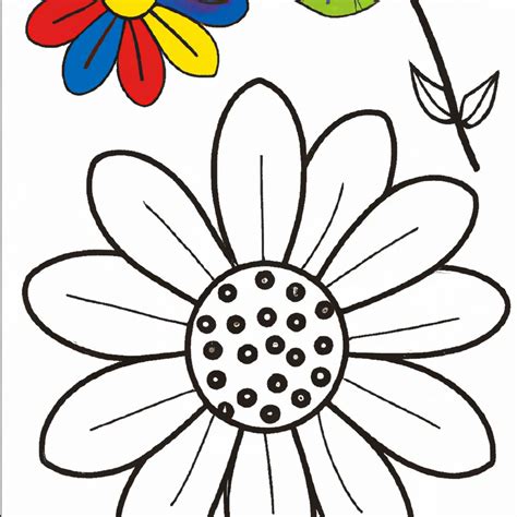 Imprima Grátis E Coloque Cor Na Margarida Desenho Divertido Para Crianças