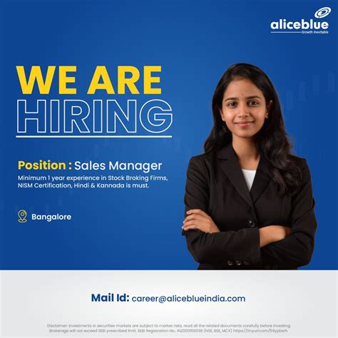 Anil Kumar K A On Linkedin Hiring Hiringnow Aliceblue Bangalorejobs Jobalert Joinus…