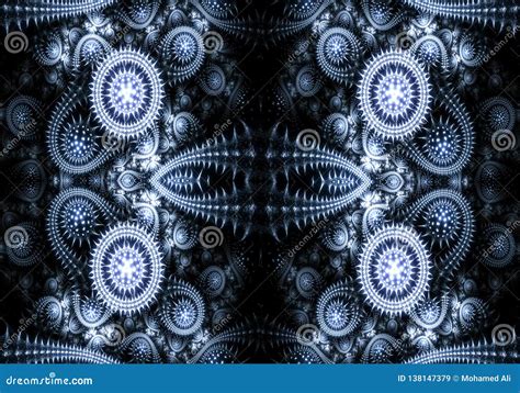 abstract 3d computer generated unique modern technological fractals