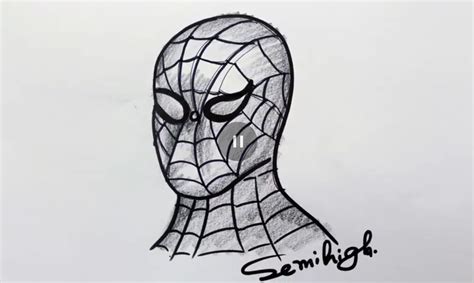 How To Draw Spiderman Face Step By Step Spiderman Drawing Spiderman