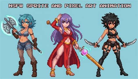 Create Nsfw Pixel Art Sprite Sheet Animation For Pixel Game Art By