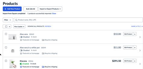 enabling and disabling products ecwid help center