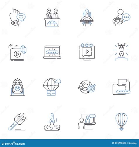 Cybersecurity Line Icons Collection Encryption Firewall Malware