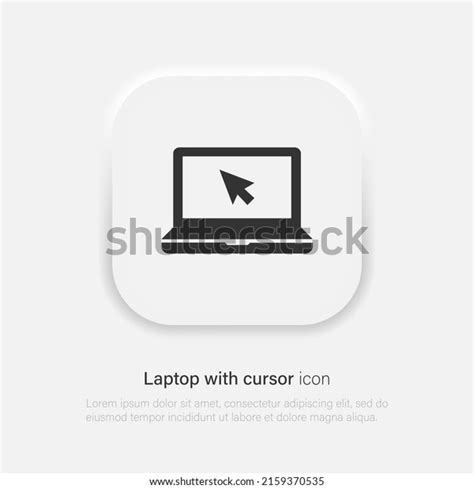Portátil con icono de puntero o vector de stock libre de regalías Shutterstock