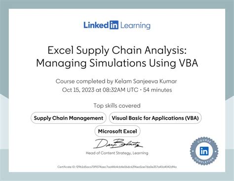 kelam sanjeeva kumar on linkedin certificate of completion