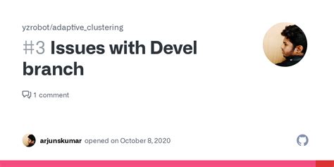 issues with devel branch · issue 3 · yzrobot adaptive clustering · github
