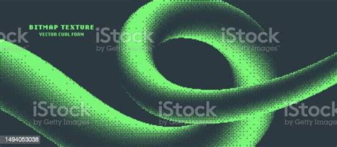 Ilustración De Pixel Art Style Bitmap Texture Curl Form Vector