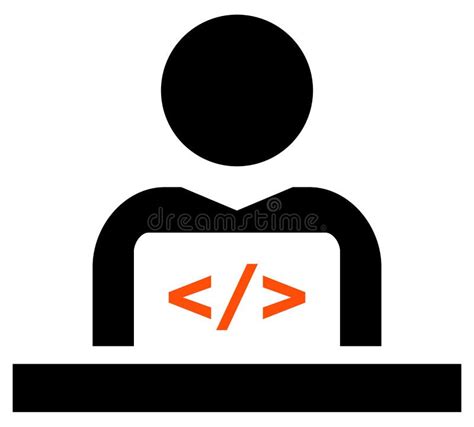 Software Developer Coding Icon Stock Vector Illustration Of Software