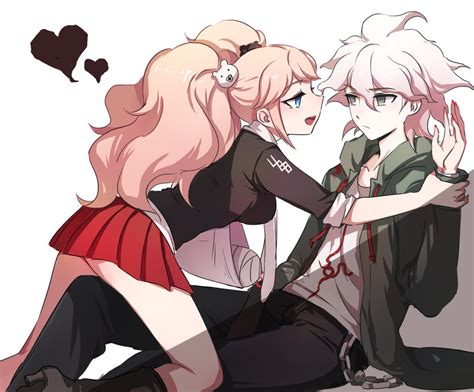 Komaeda Nagito And Enoshima Junko Danganronpa And 2 More Drawn By