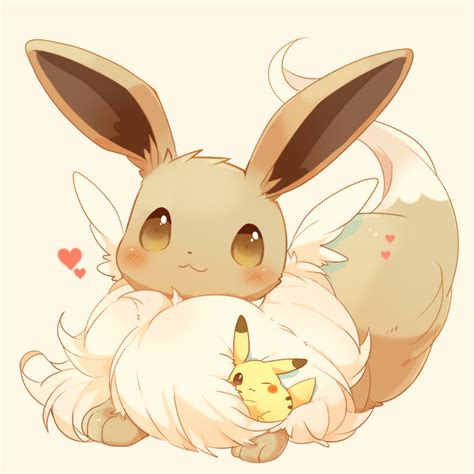 Pikachu And Eevee Pokemon Drawn By Ushiina Danbooru