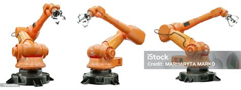 공장에서 로봇 팔 조작기 산업 자동화 기술 Iot 기술 개념 스마트 팩토리 디지털 제조 운영 3d 렌더링 3d 일러스트레이션 매니퓰레이터 로보틱스에 대한 스톡 사진 및 기타