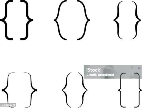 중괄호 이중 대칭 괄호 벡터 타이포그래피 기호 쌍 구두점 프레임 수학 텍스트 인용 기호 수학에 대한 요소 0명에 대한 스톡 벡터 아트 및 기타 이미지 Istock