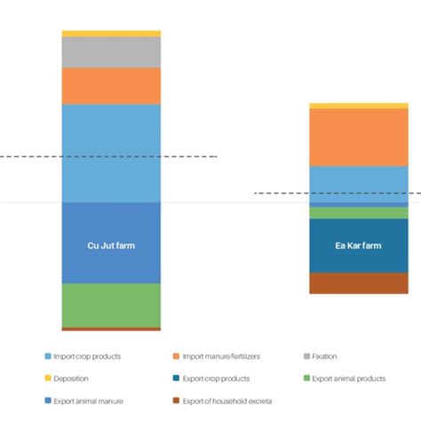 N Inputs And Outputs At Farm Level Kg Nha N Balance In Dashlines