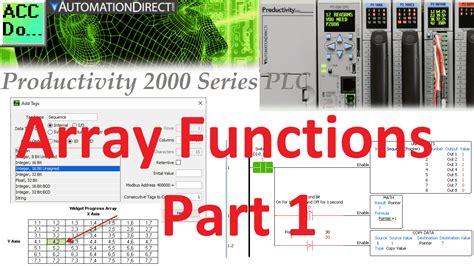 Productivity 2000 Plc Array Functions Part 1 Acc Automation Plc