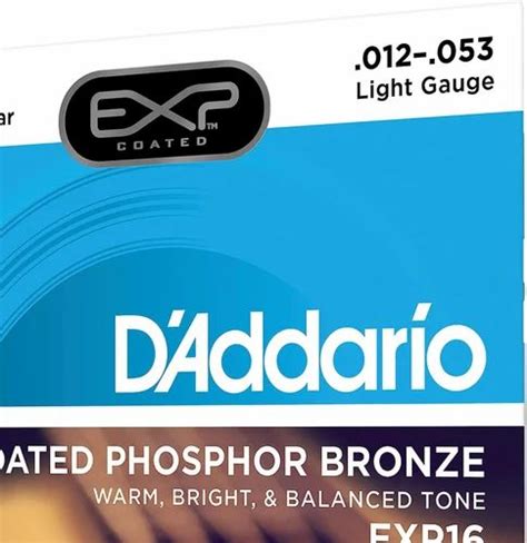 Daddario Acoustic Guitar Strings Exp16 Coated Phosphor Bronze Light