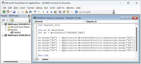 Degrees Function In Excel Formula Examples How To Use